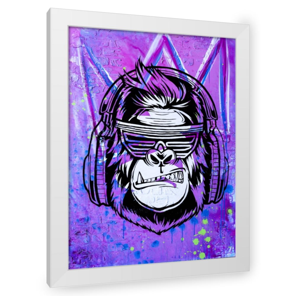 P Muir 14x18 White Modern Wood Framed Wall Art Titled - Player 1 ...