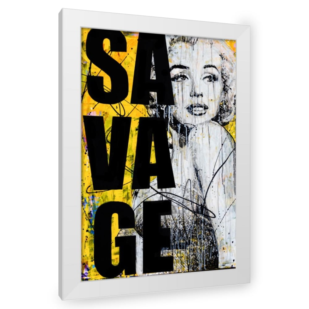 P Muir 17x24 White Modern Wood Framed Wall Art Titled - Yellow Savage ...