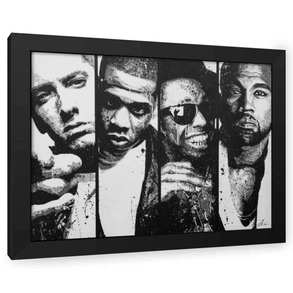 P Muir 18x14 Black Modern Wood Framed Wall Art Titled - Rappers ...