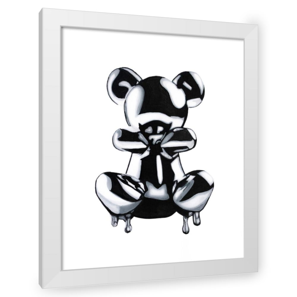 P Muir 20x24 White Modern Wood Framed Wall Art Titled - Bear Hug ...