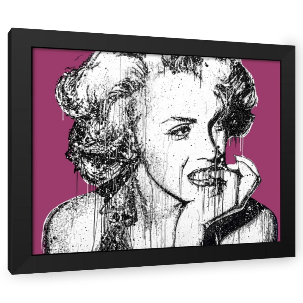 P Muir 24x20 Black Modern Wood Framed Wall Art Titled Marilyn M