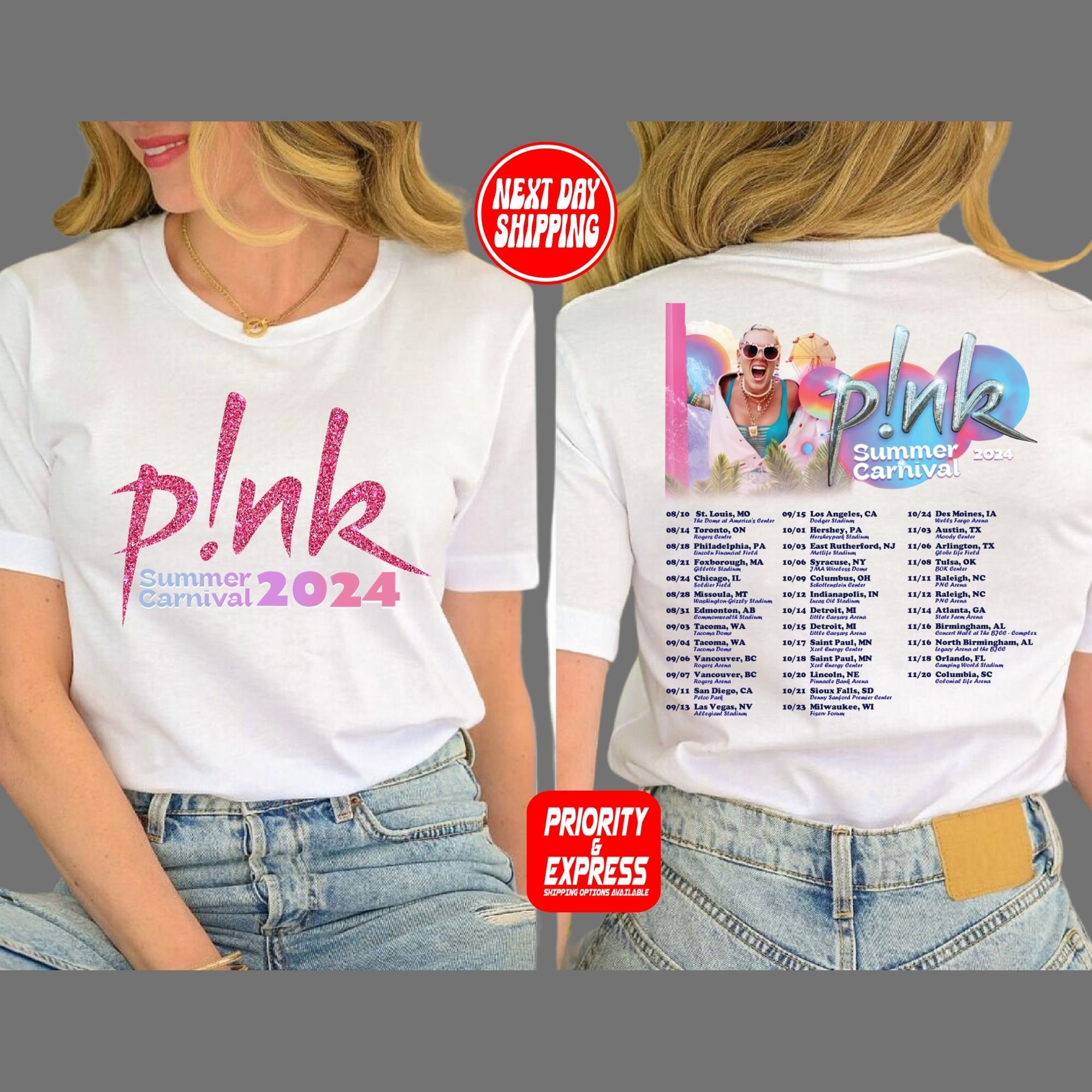 P!Nk Summer Carnival 2024, Trustfall Album Tee, Pink Singer Tour, Music ...