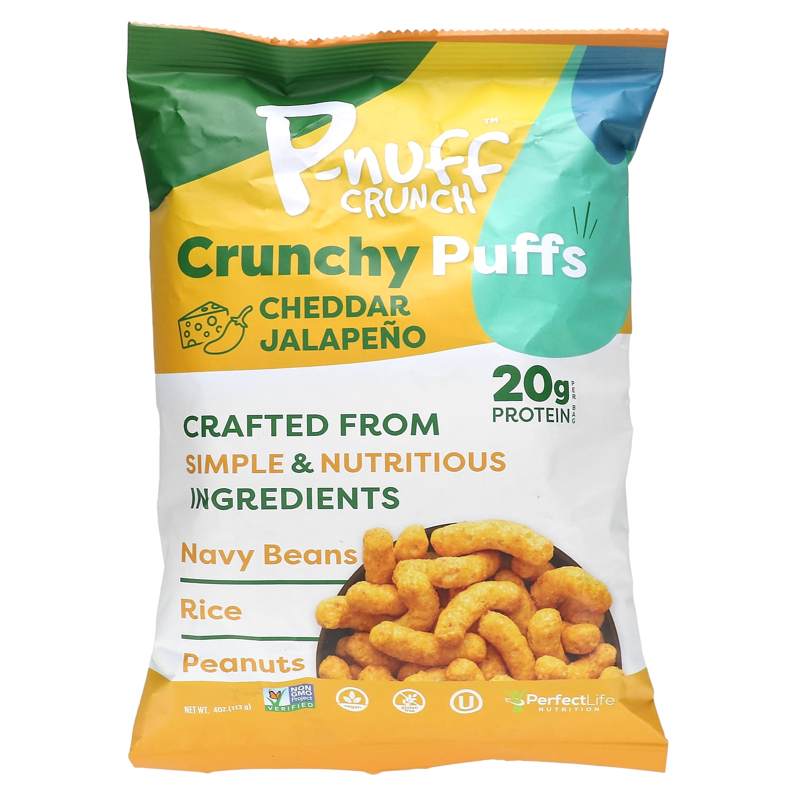 P-Nuff Crunch, Crunchy Puffs, Cheddar Jalapeño, 4 oz (113 g) - Walmart.com