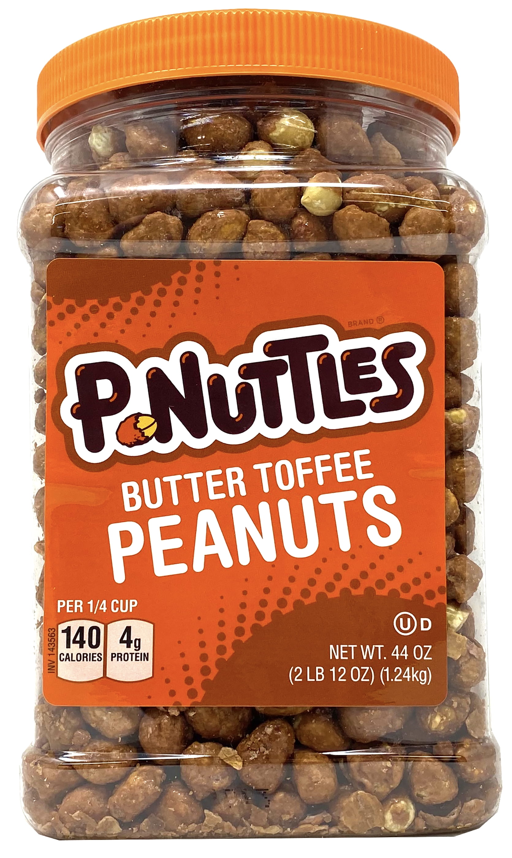 P-Nuttles Butter Toffee Covered Peanuts 44oz Jar Sweet Salty Snack ...