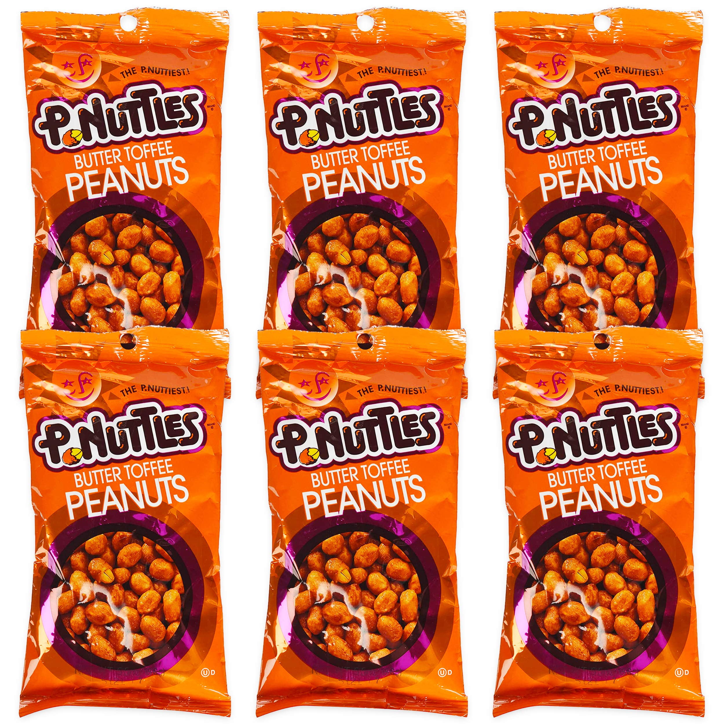 P.Nuttles, Butter Toffee Peanuts, 5.5oz HYZ01 Bag (Pack of 6) - Walmart.com