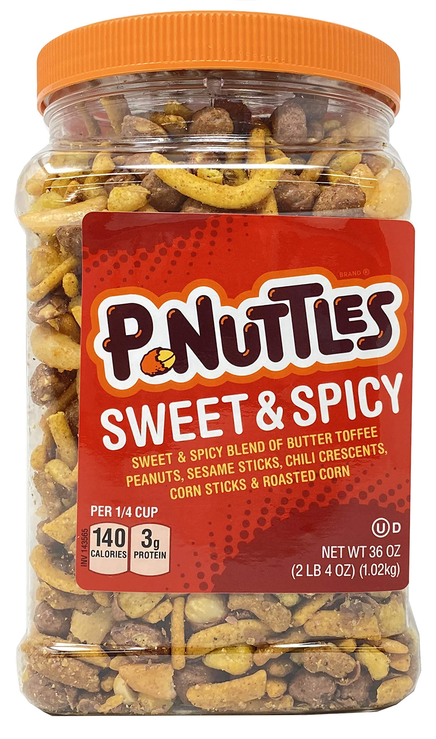P-Nuttles Sweet & Spicy Butter Toffee Peanuts Jar (36 Ounces) Made in ...