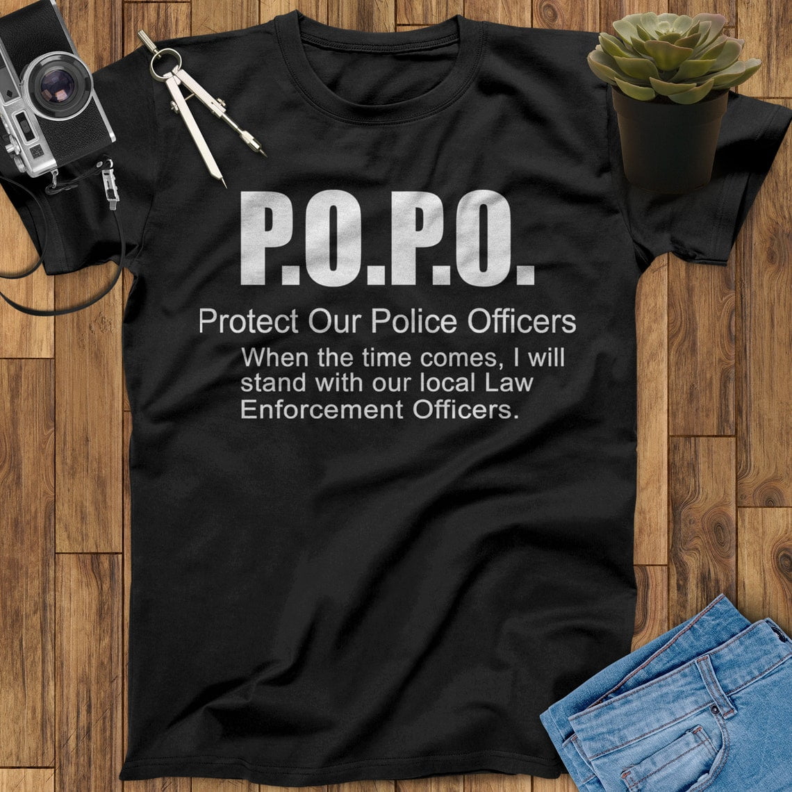P.O.P.O Protect Our Police Officers Shirt, Police Officer Gifts, Police ...