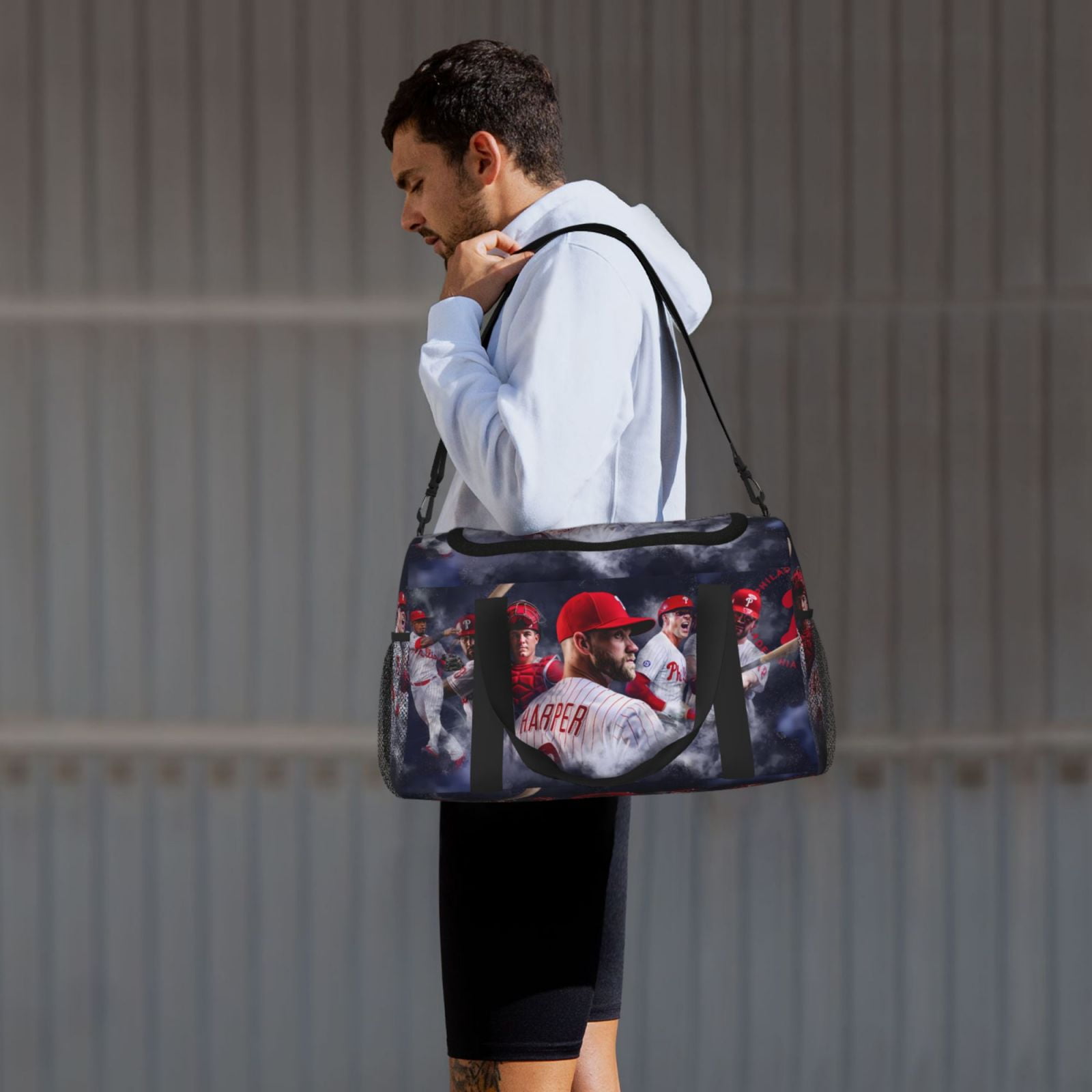 P_Phillies Customized Travel Bag Baseball Team Fans Hand-Held Crossbody ...