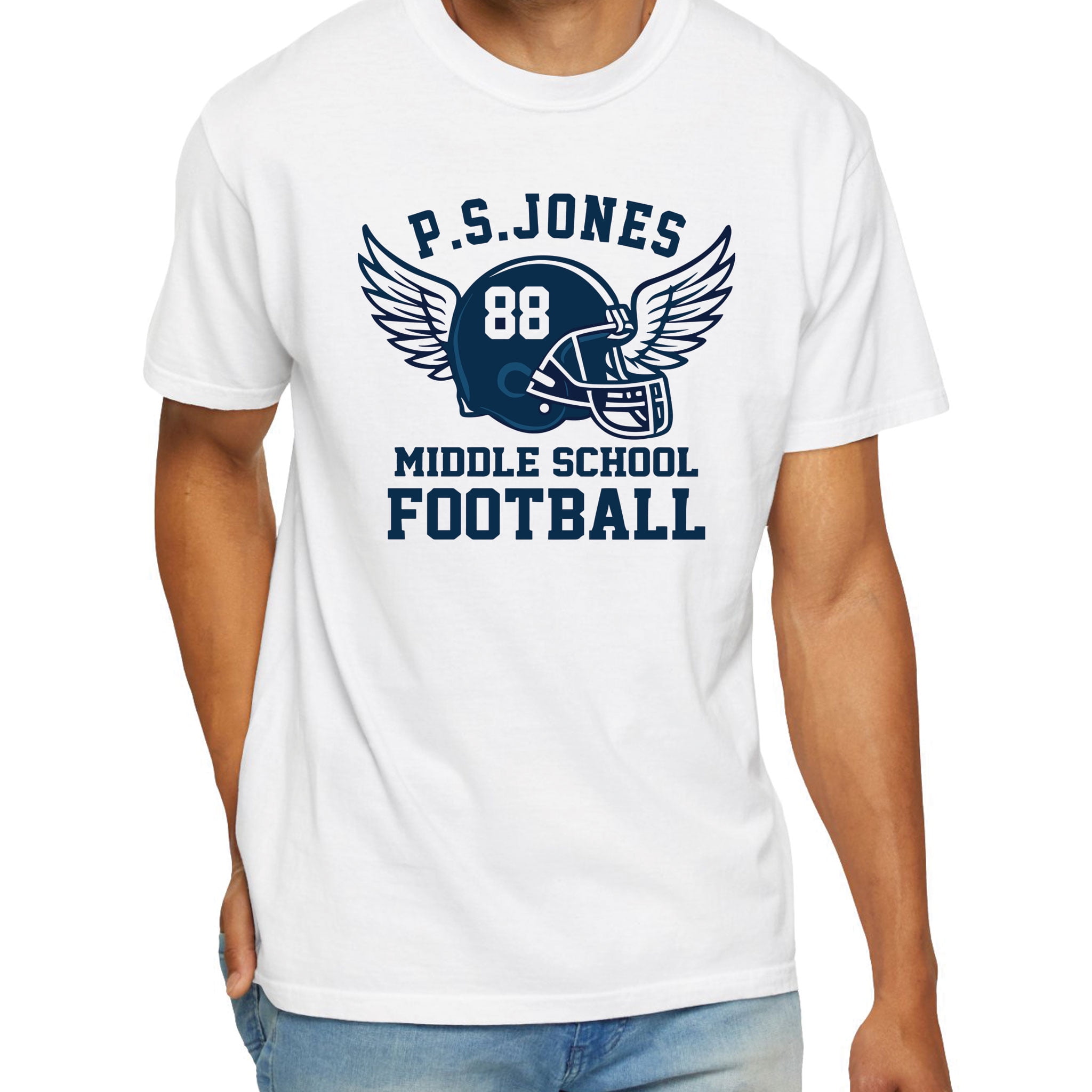 P.S. Jones Middle School Football T-Shirt – School Spirit Sports Tee ...
