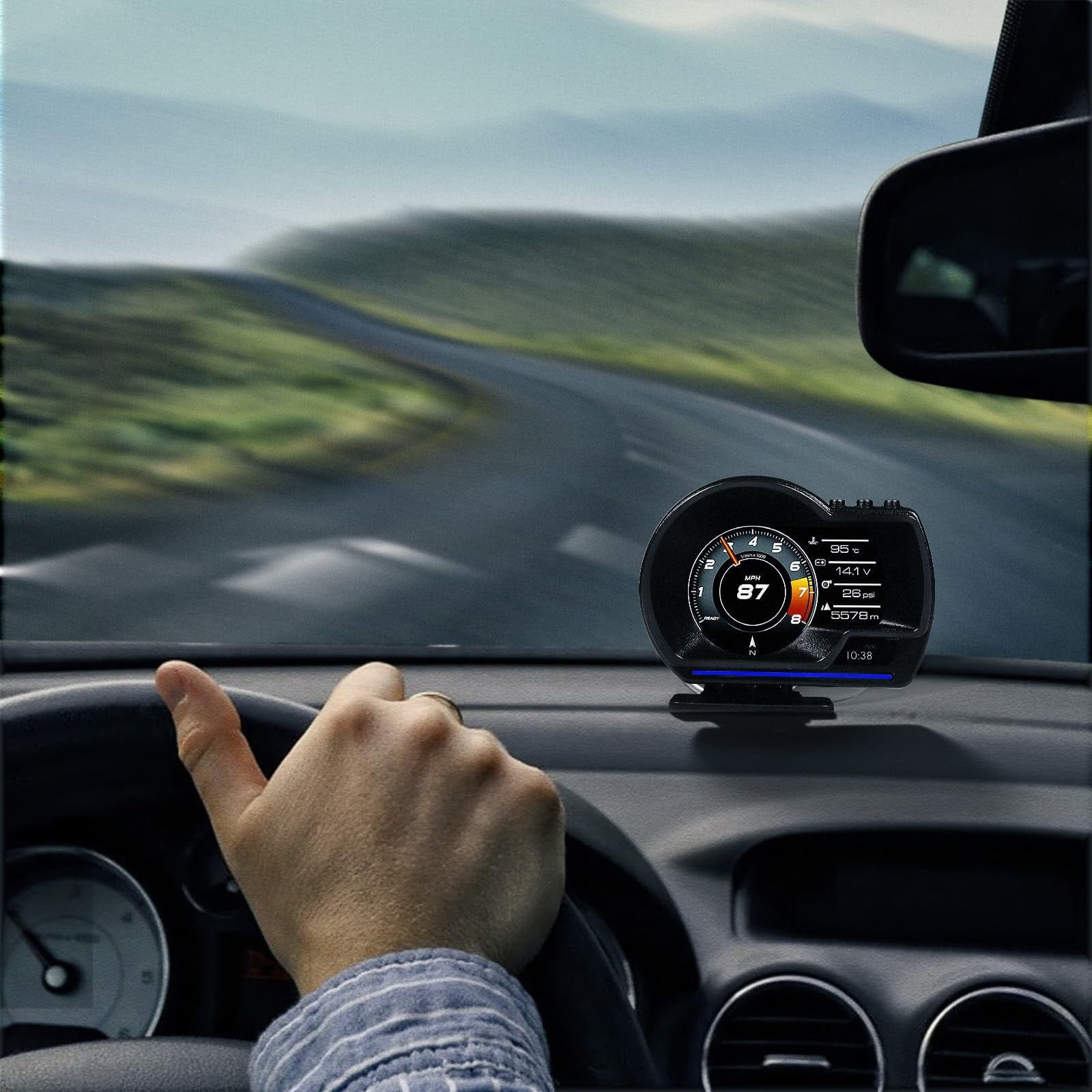 P SEPEY OBD2 Gauge Display, Heads Up Display for Cars, Digital ...