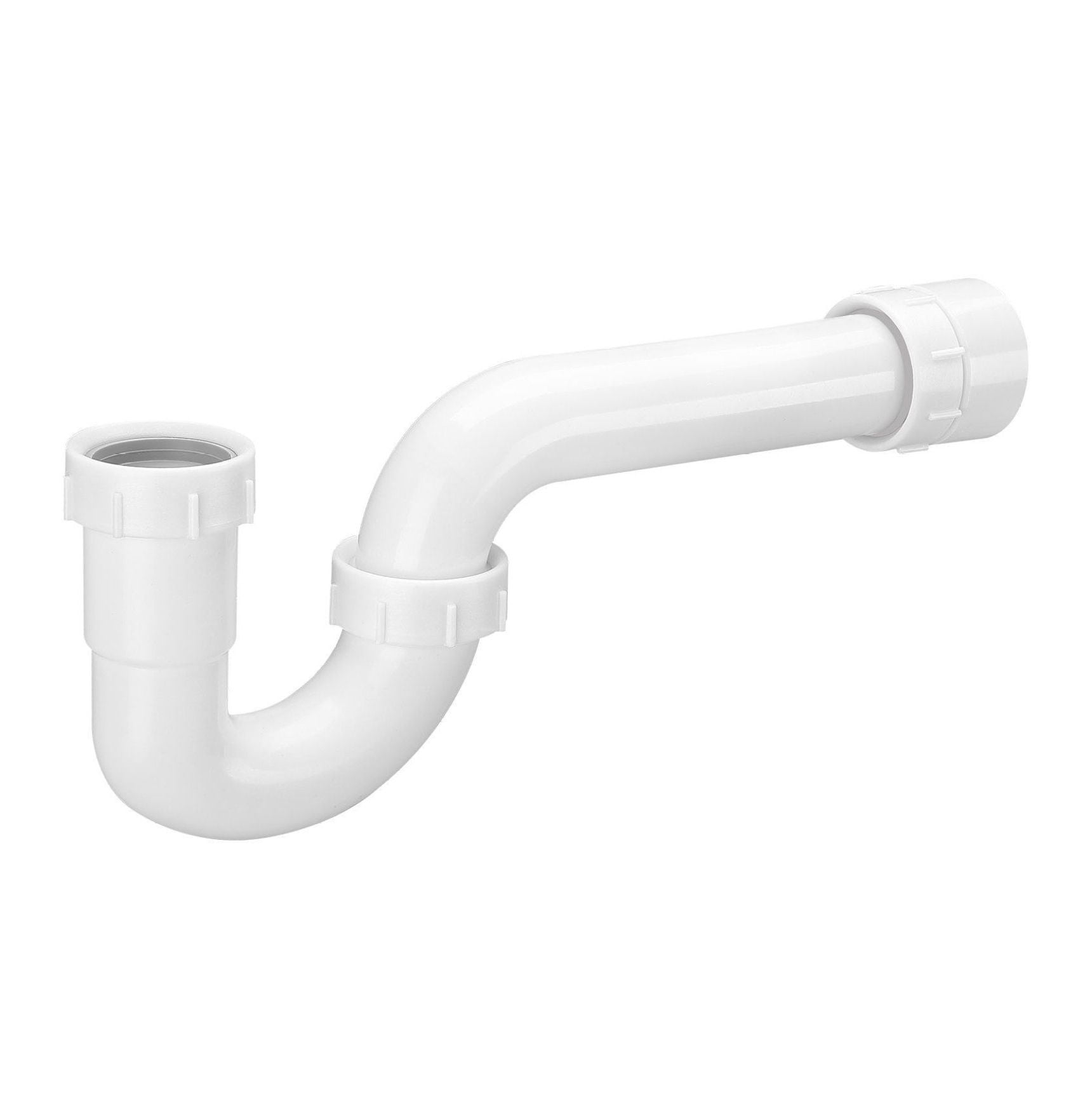 P-Trap, 1-1/2 Inch P Trap Sink Drain Pipe Kit with Threaded Adapter and ...