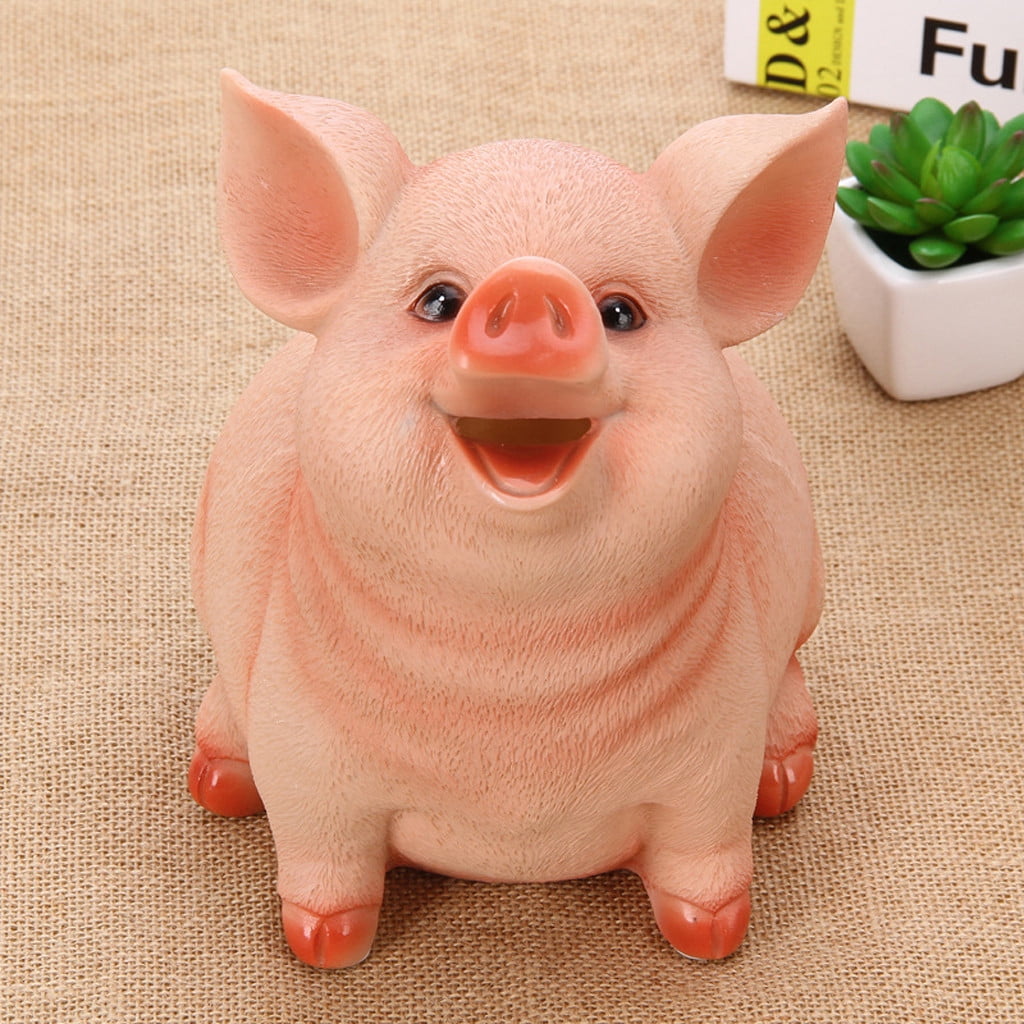 P iggy Bank Resin Craft Coin Bank Money Pig Shaped Box Gifts Toy Box ...