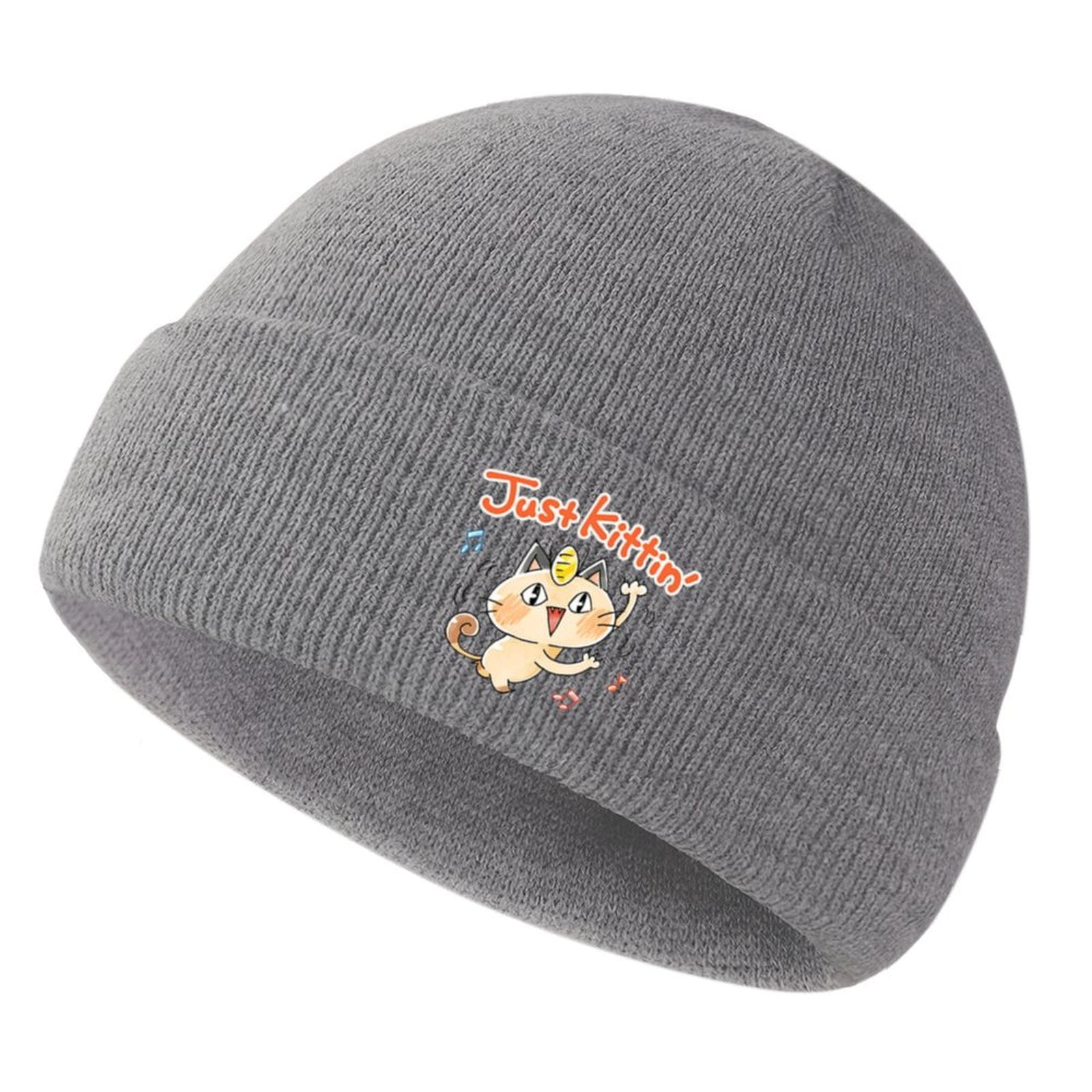 P-o-k-e-m-o-n Funky Beanie Hat Unisex Warm And Stylish Embroidered ...