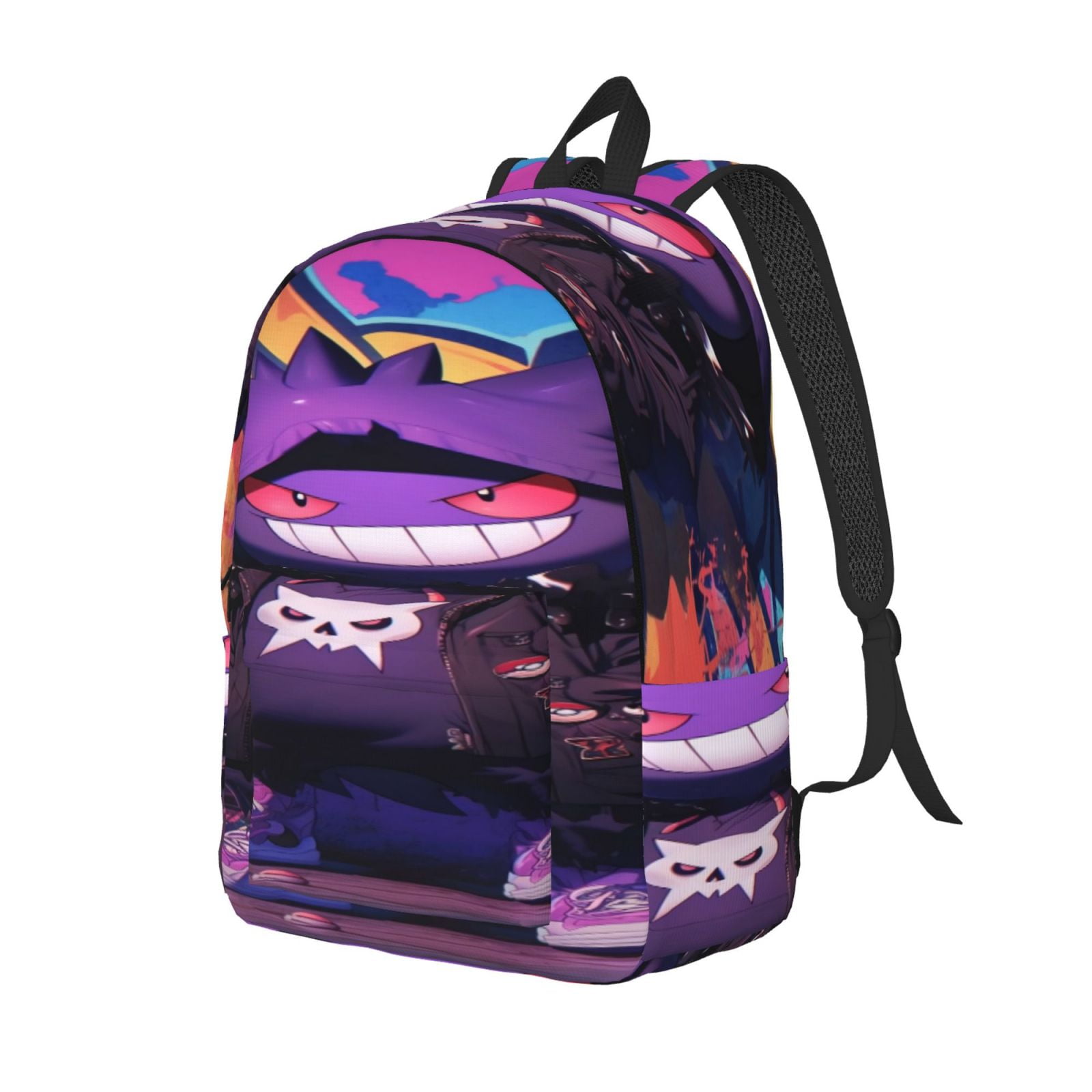 P-ok-eM-on Backpack 17.7in Casual School Backpack Adjustable Straps ...
