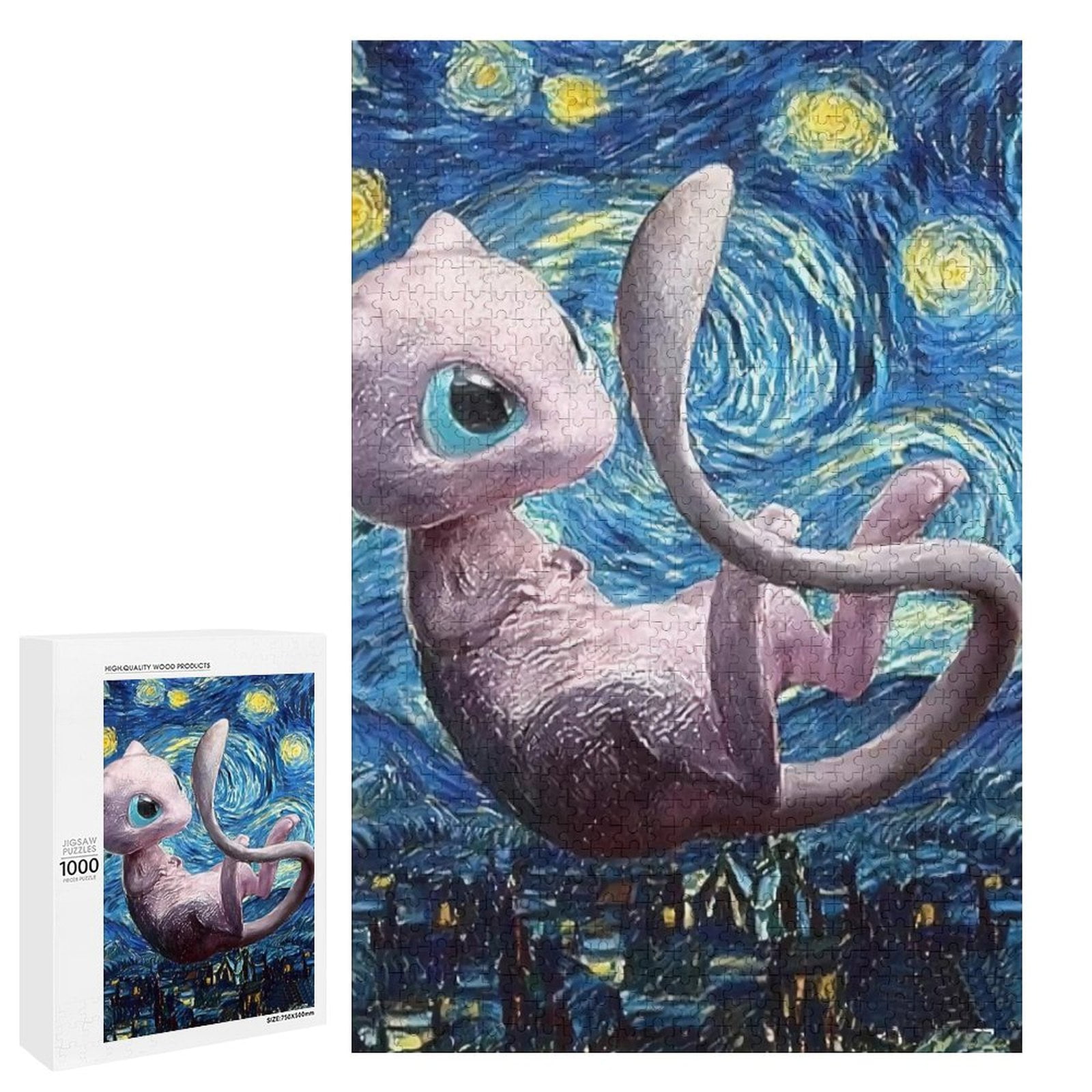 P-okémon - Celestial Mew & MewTwo Moon Puzzles- 1000 Piece Jigsaw ...