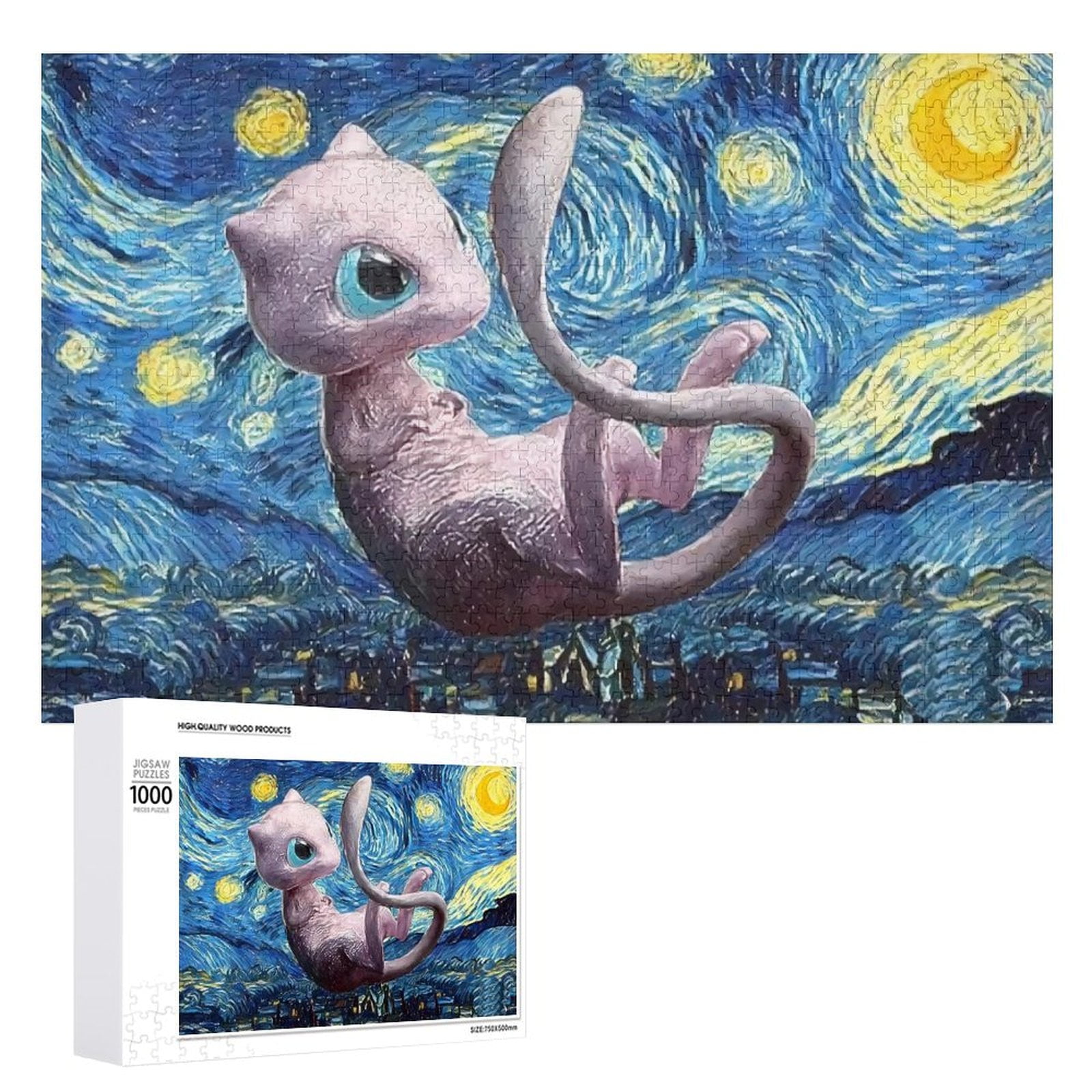 P-okémon- Celestial Mew & MewTwo Moon Puzzles- 1000 Piece Jigsaw Puzzle ...