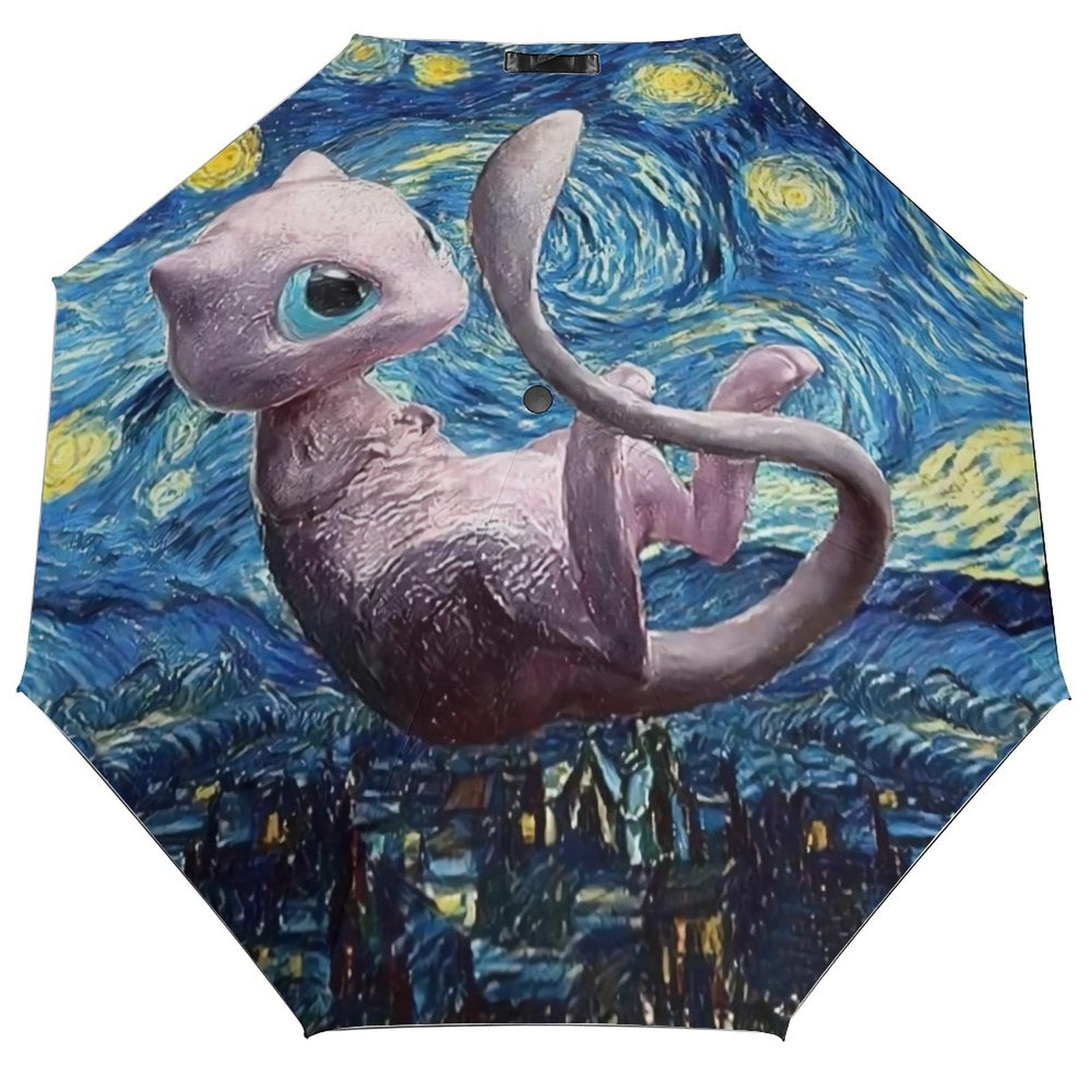 P-okémon - Celestial Mew & MewTwo Moon Umbrella,Kids Umbrella Automatic ...