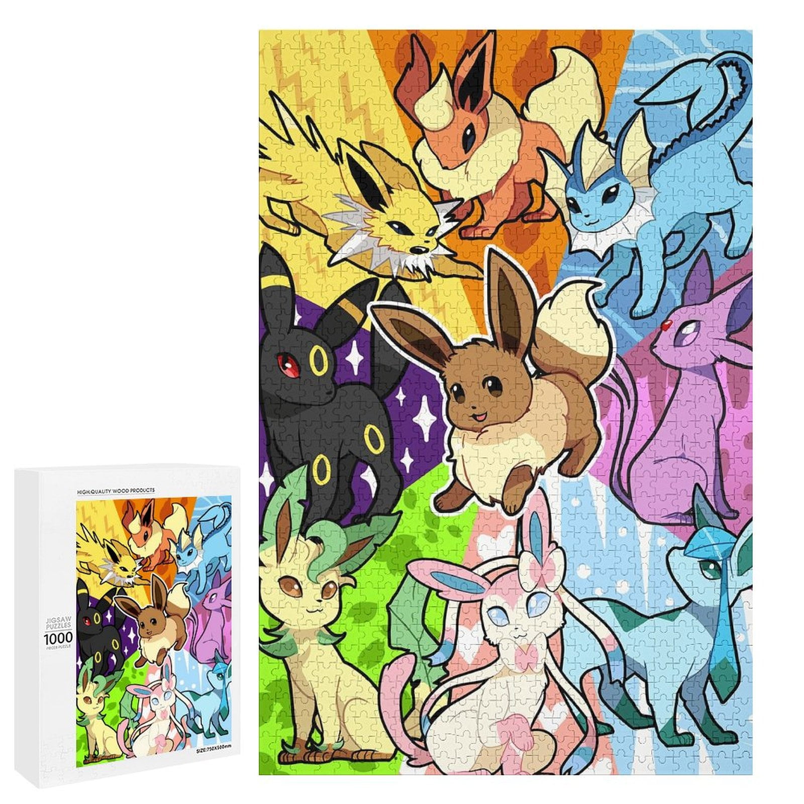 P-okémon Eeveelutions Puzzles- 1000 Piece Jigsaw Puzzle for Adults ...