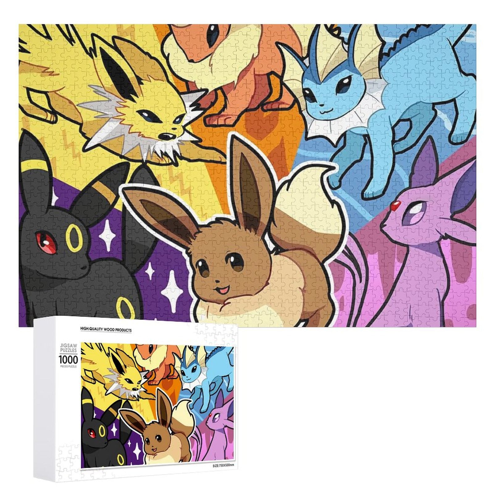 P-okémon-Eeveelutions Puzzles- 1000 Piece Jigsaw Puzzle for Adults ...