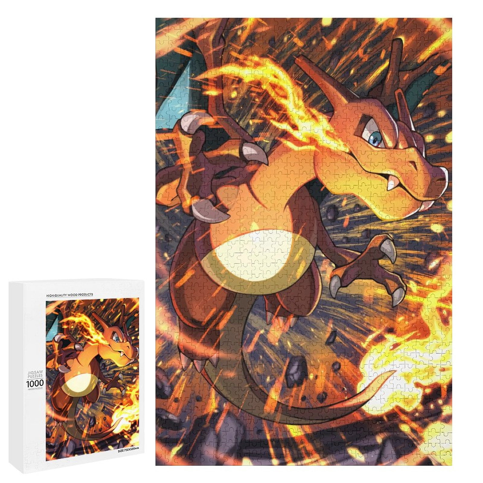 P-okémon Pikachu Charizard Puzzles- 1000 Piece Jigsaw Puzzle for Adults ...