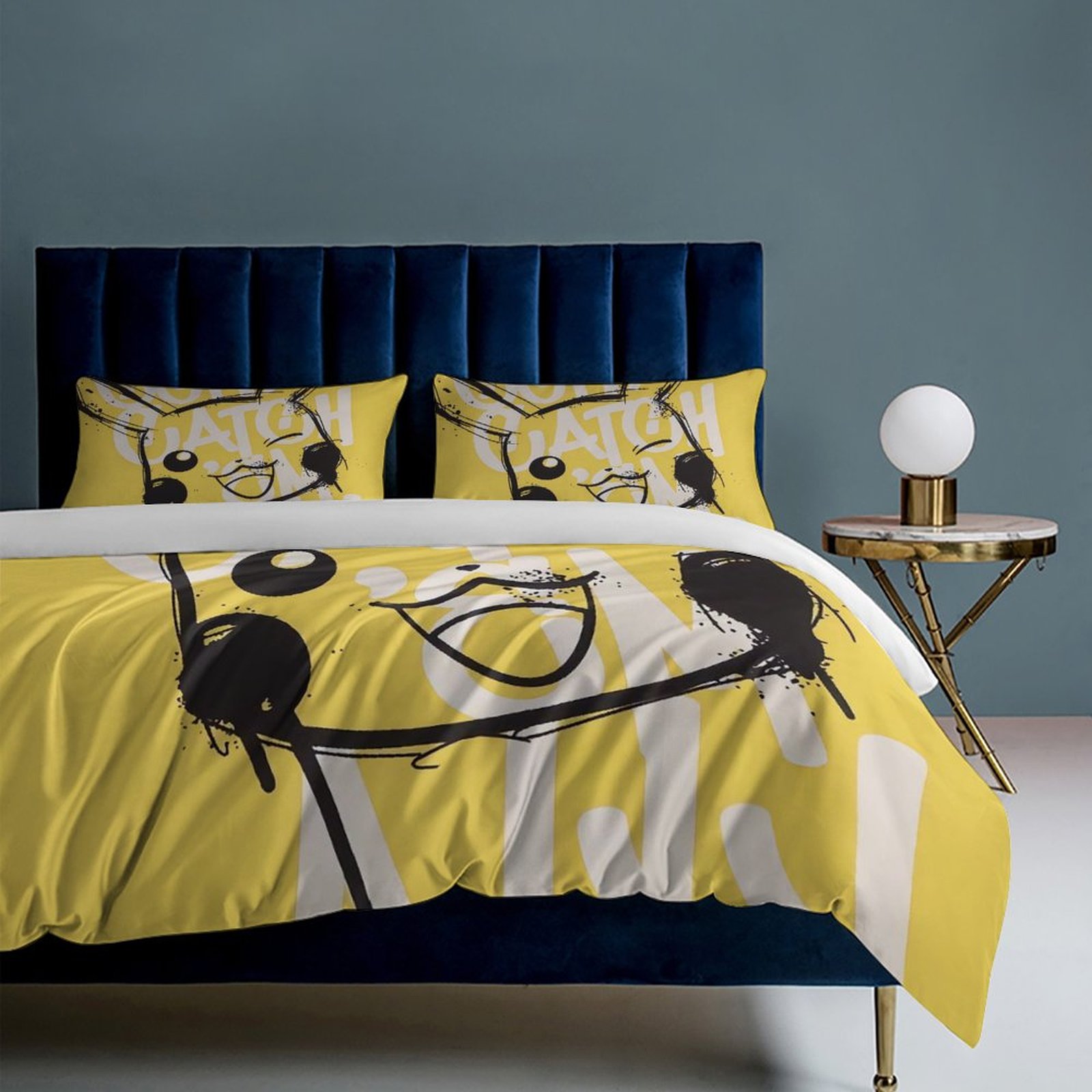 P-okémon Yellow Pikachu Duvet Cover for Kids Girls Bedding,3D Comforter ...