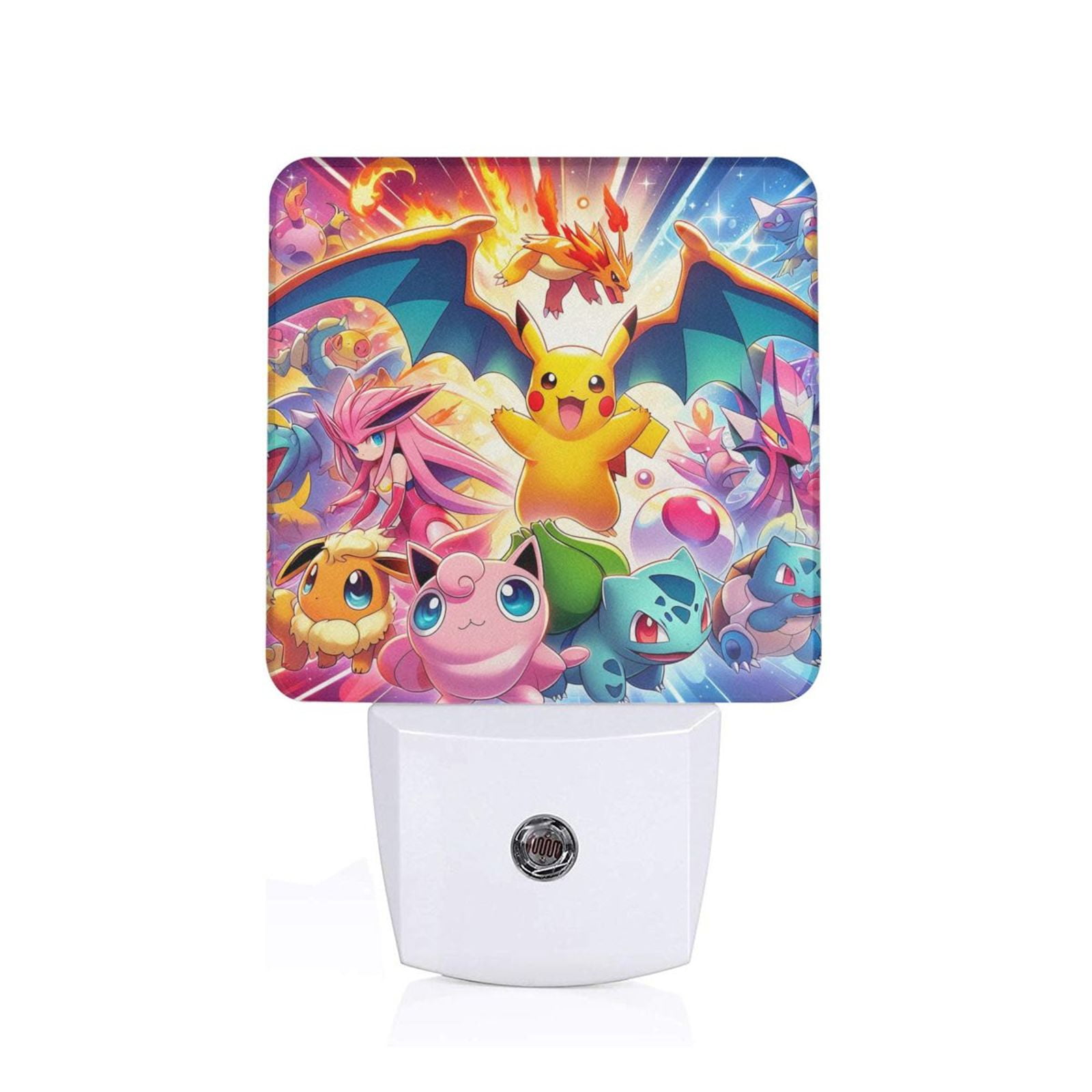 P-okémonCharmander Charizard Squirtle Bulbasaur Night Light,Plug-in LED Night Light Lamp with ...