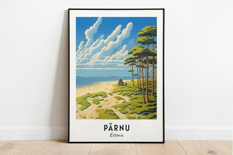 Pärnu Travel Print Wall Art, Pärnu - Estonia City Print, Pärnu Travel Gift, Pärnu City Poster ...