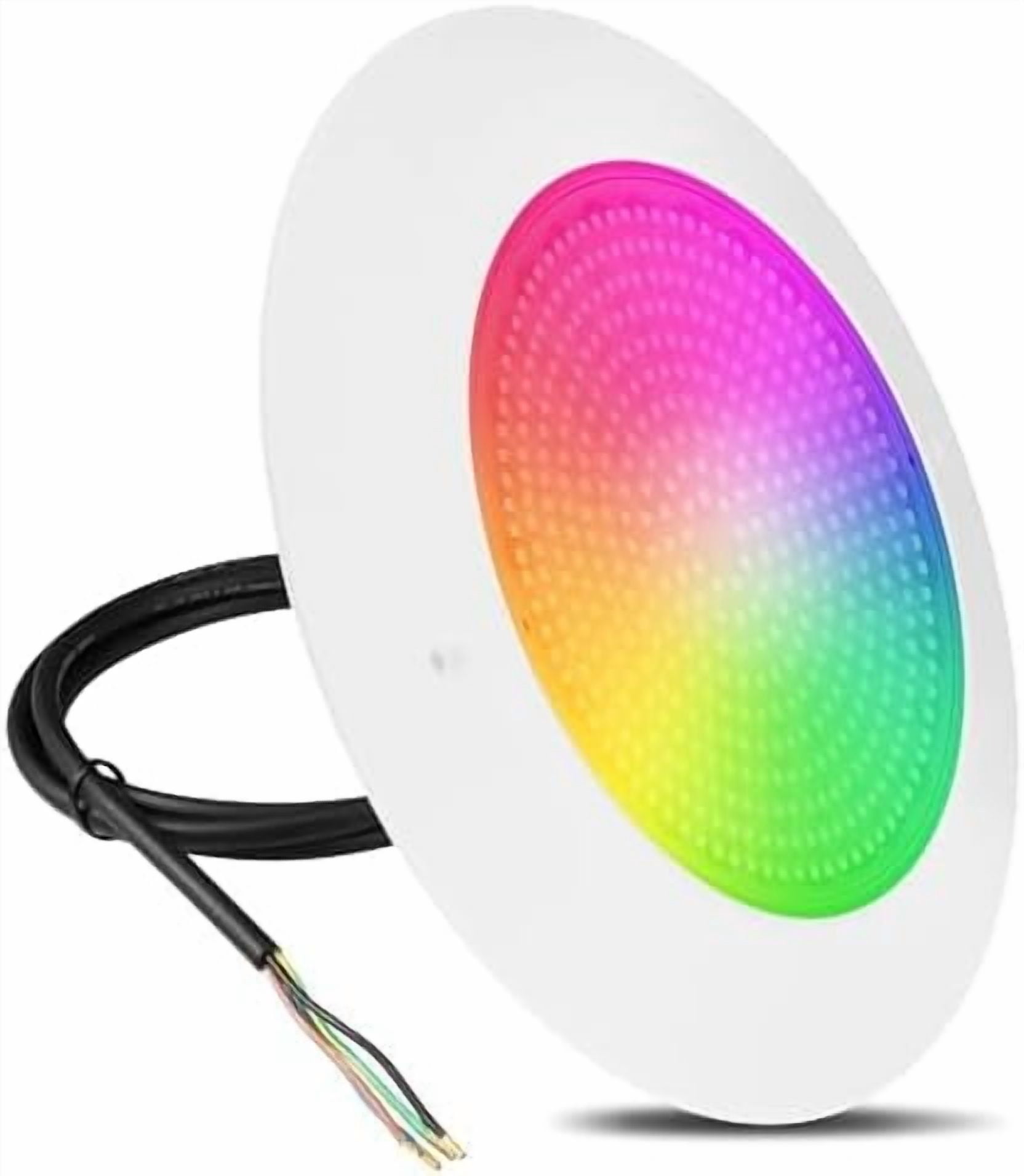 P0-1 10" RGB Pool Light - 6.4FT Cords, DC12V 40W 4000LM, LED Dimmable ...