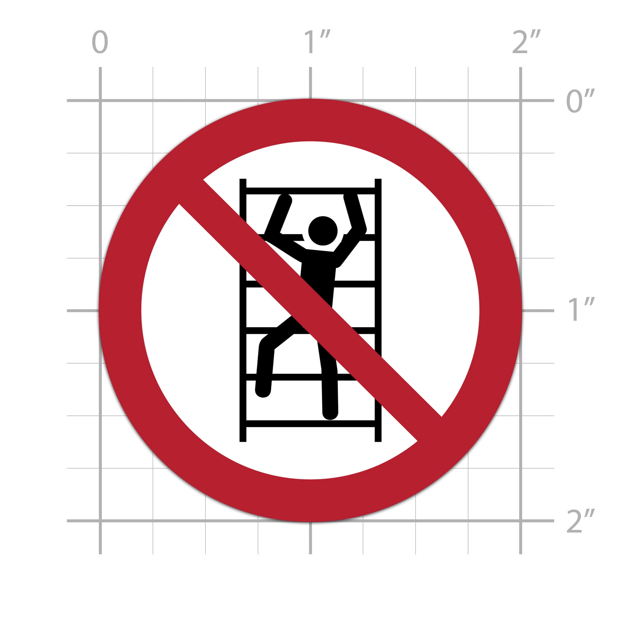 P009 No Climbing Sticker for water bottle phone tumbler hard hatiso ...