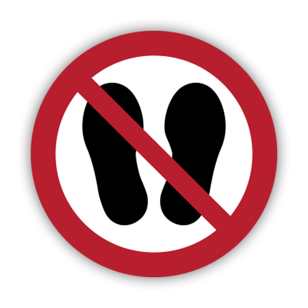 P024 - Do Not Walk Or Stand Here Sticker Decal - Self Adhesive Vinyl ...