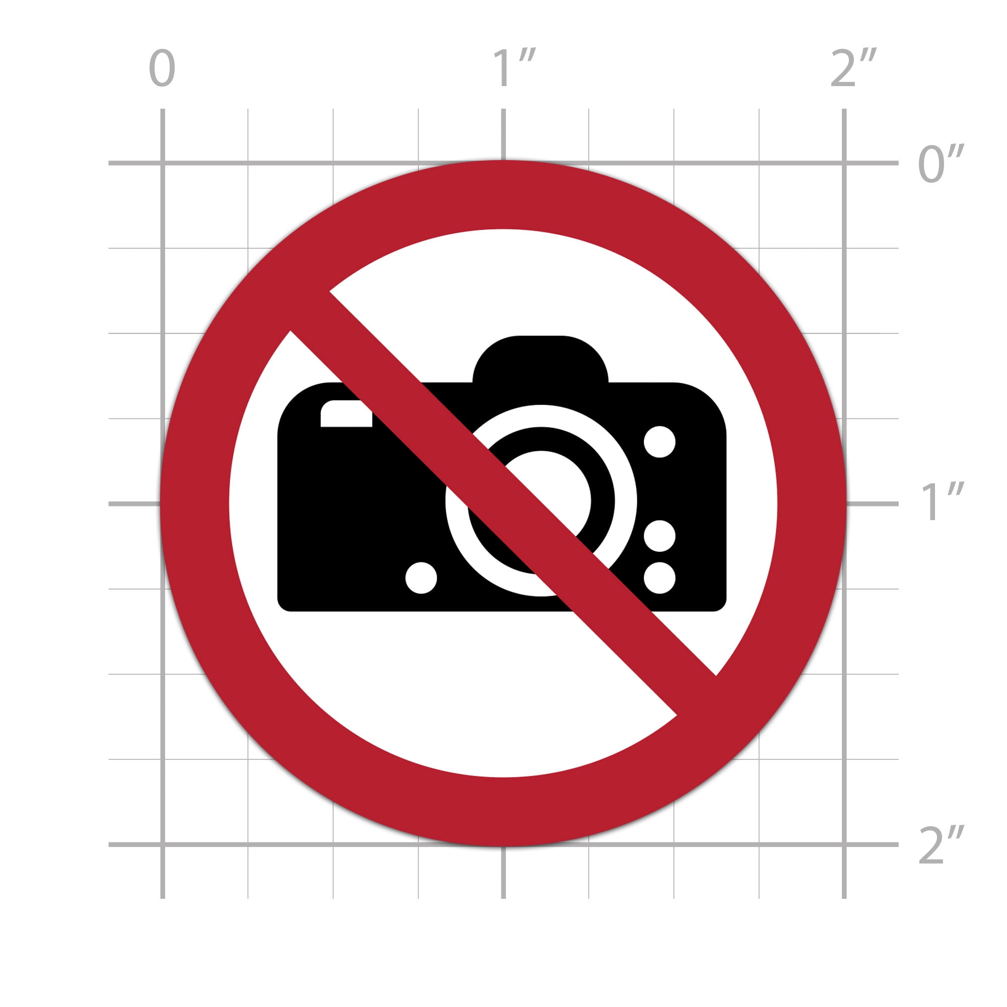 P029 No Photography Sticker for water bottle phone tumbler hard hatiso 7010 iso 3864 hazard ...