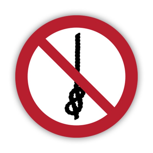 P030 - Do Not Tie Knots In Rope Sticker Decal - Self Adhesive Vinyl ...