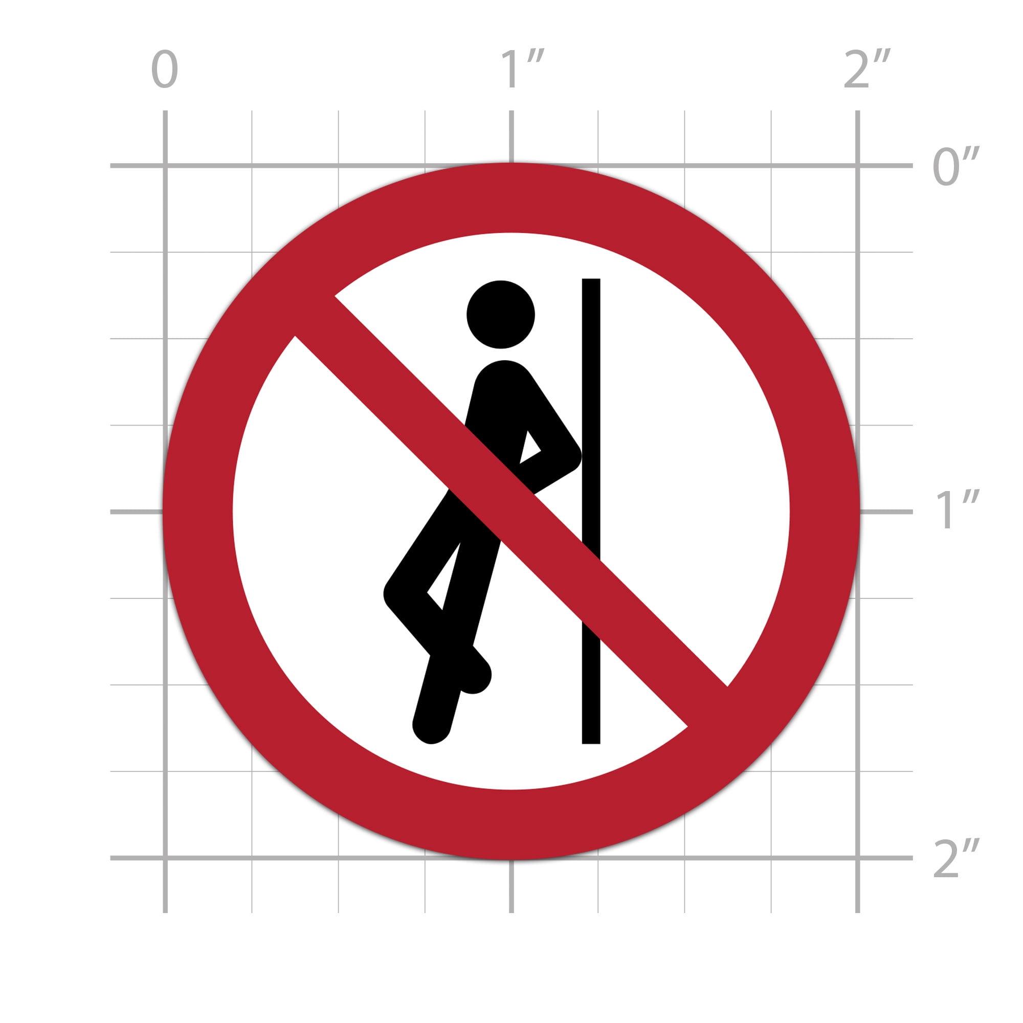 P041 No Leaning Against Sticker for water bottle phone tumbler hard ...