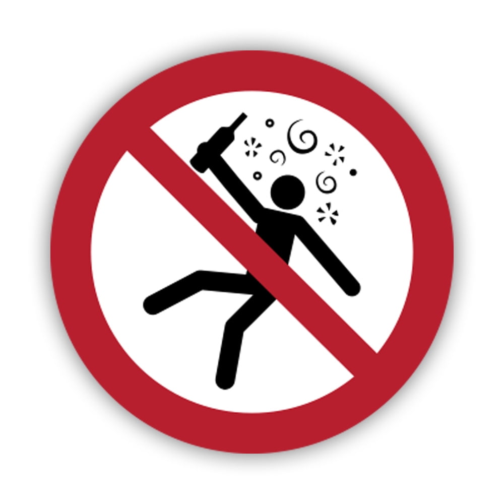 P044 - Use Of Smart Glasses Prohibited Sticker Decal - Self Adhesive ...