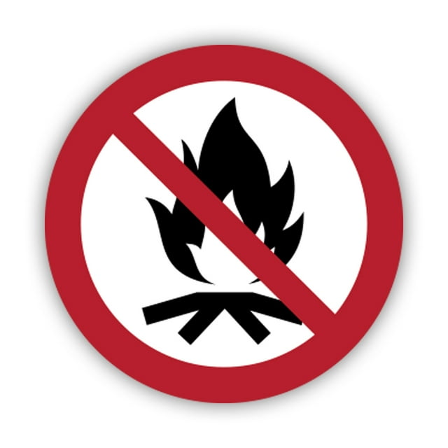 P045 - No Campfire Sticker Decal - Self Adhesive Vinyl - Weatherproof ...
