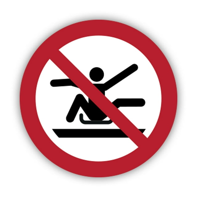 P047 - Do Not Ram Into Toboggans Sticker Decal - Self Adhesive Vinyl ...