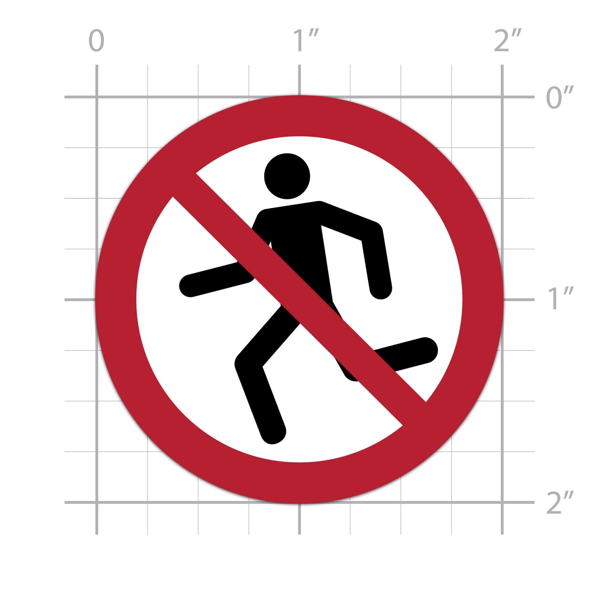 P048 No Running Sticker for water bottle phone tumbler hard hatiso 7010 ...