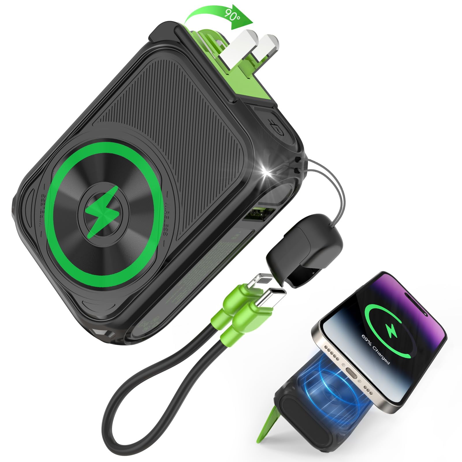 P05 Portable Charger, Magnetic Power Bank, Small Wireless PowerBank ...
