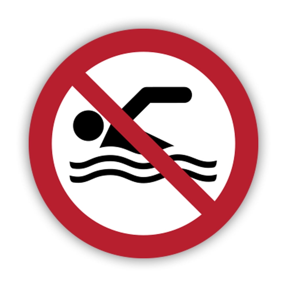 P049 - No Swimming Sticker Decal - Self Adhesive Vinyl - Weatherproof ...