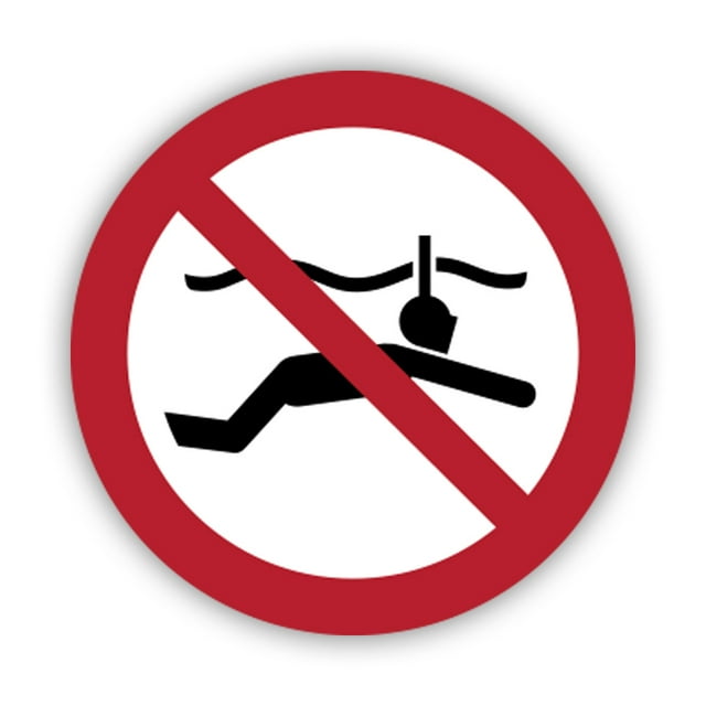 P051 - No Sub-Aqua Diving Sticker Decal - Self Adhesive Vinyl ...