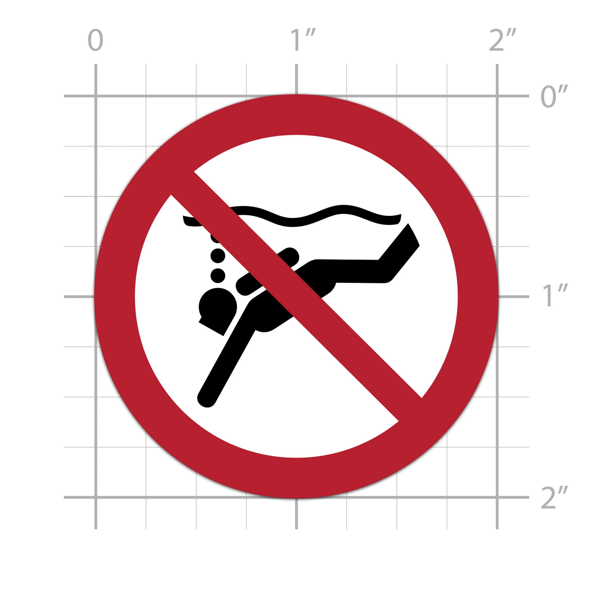 P051 No Sub-Aqua Diving Sticker for water bottle phone tumbler hard ...