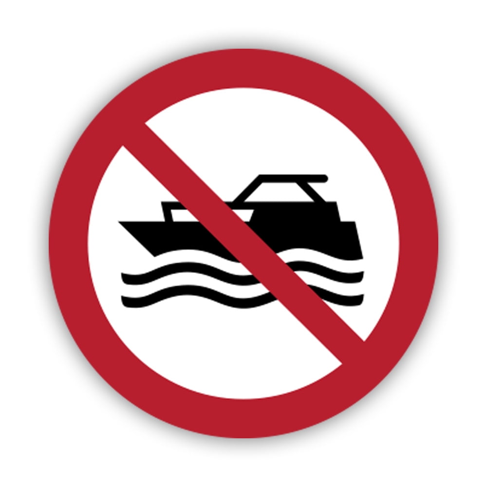 P057 - No Personal Water Craft Sticker Decal - Self Adhesive Vinyl ...