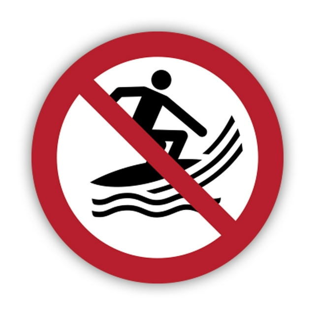 P059 - No Surf Craft Sticker Decal - Self Adhesive Vinyl - Weatherproof ...