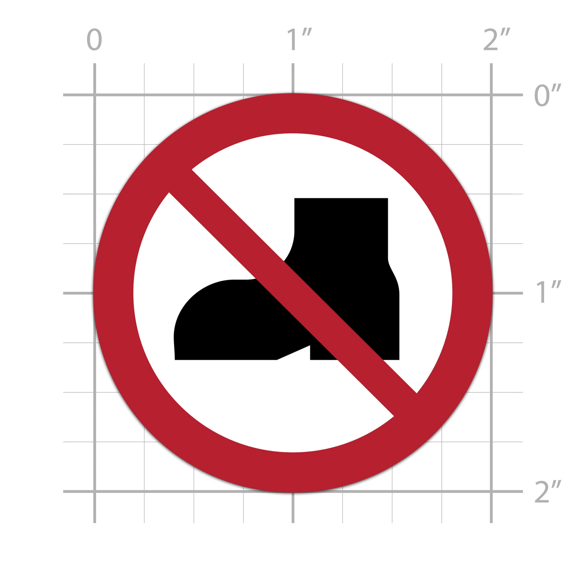 P060 No Outdoor Footwear Sticker for water bottle phone tumbler hard ...