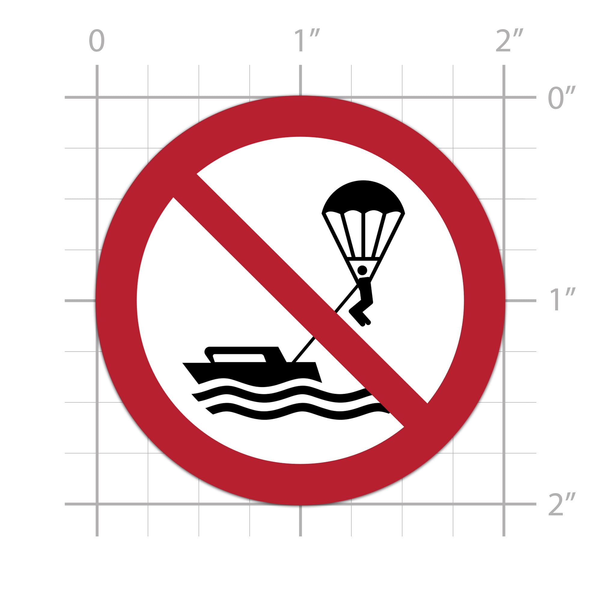 P066 No Parasailing Sticker for water bottle phone tumbler hard hatiso ...