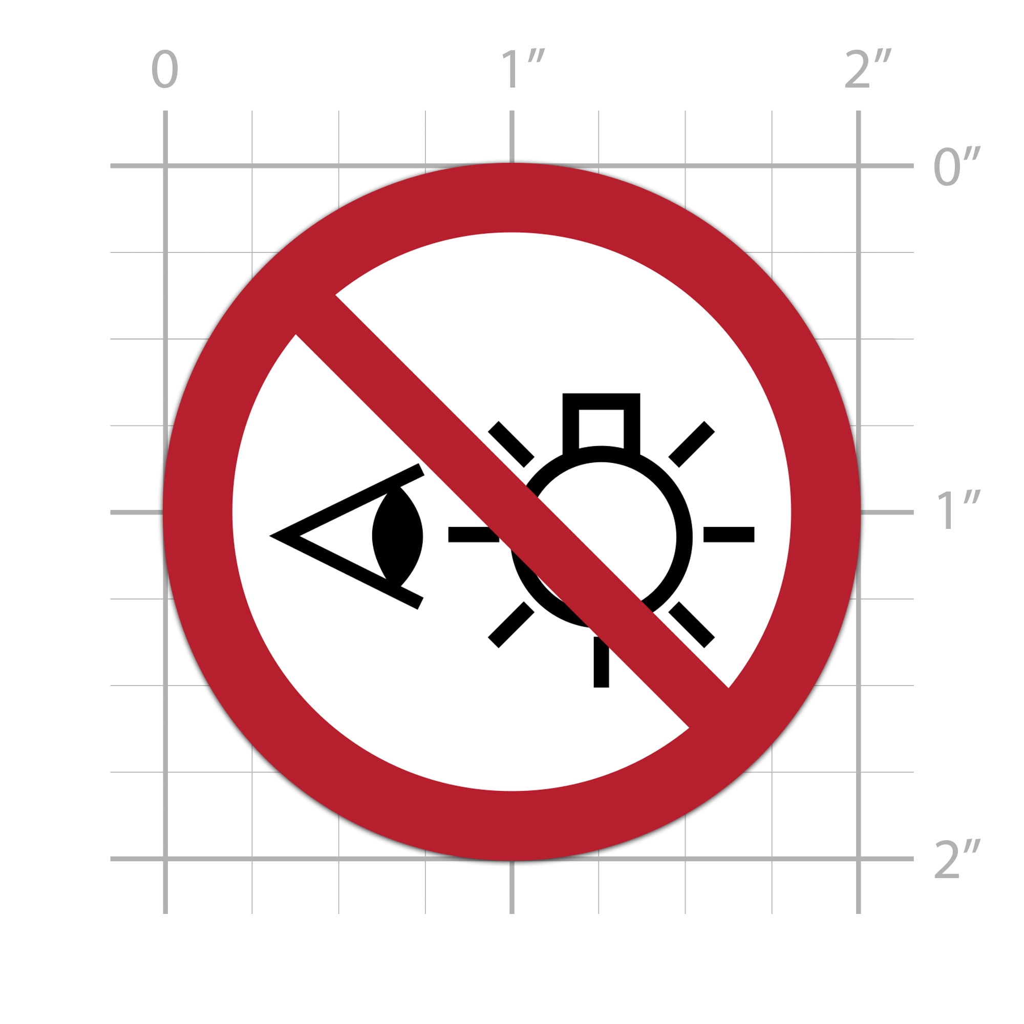 P075 Do Not Stare At Light Source Sticker for water bottle phone tumbler hard hatiso 7010 iso ...