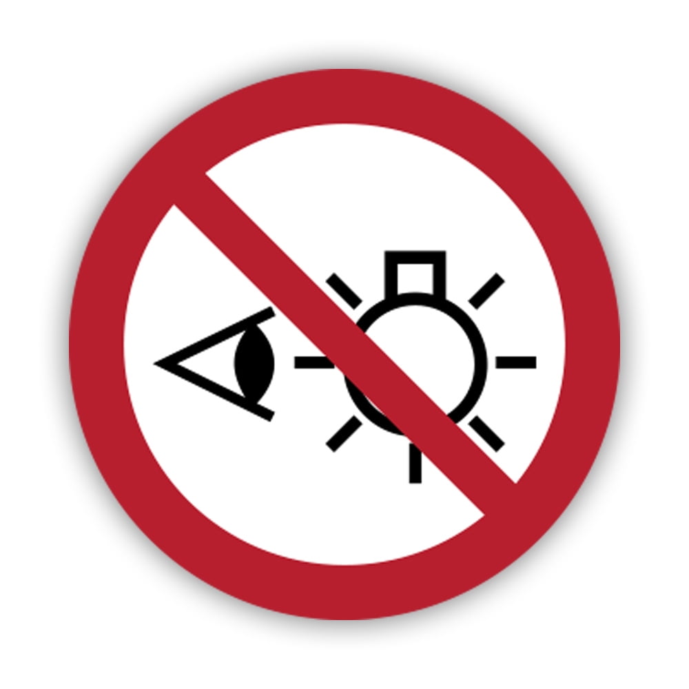 P075 - Do Not Stare At Light Source Sticker Decal - Self Adhesive Vinyl ...