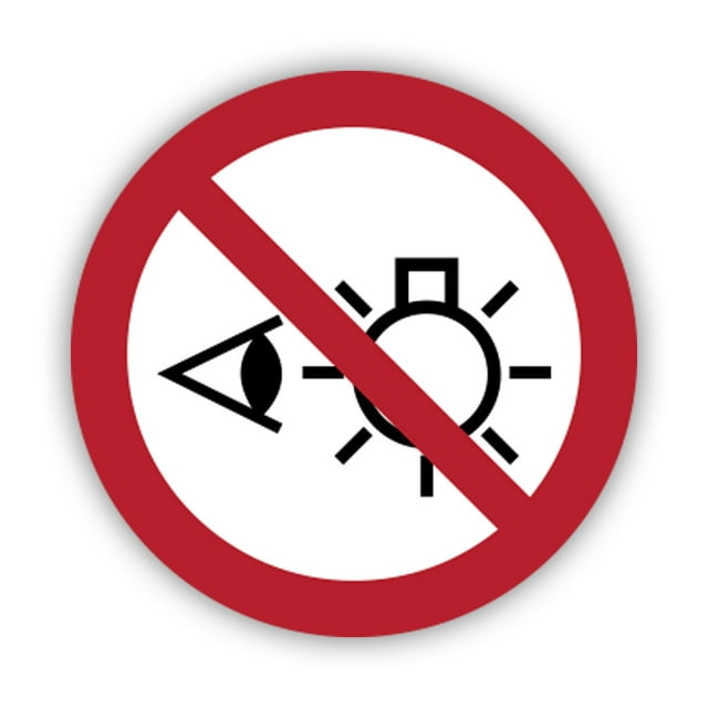 P075 - Do Not Stare At Light Source Sticker Decal - Self Adhesive Vinyl ...