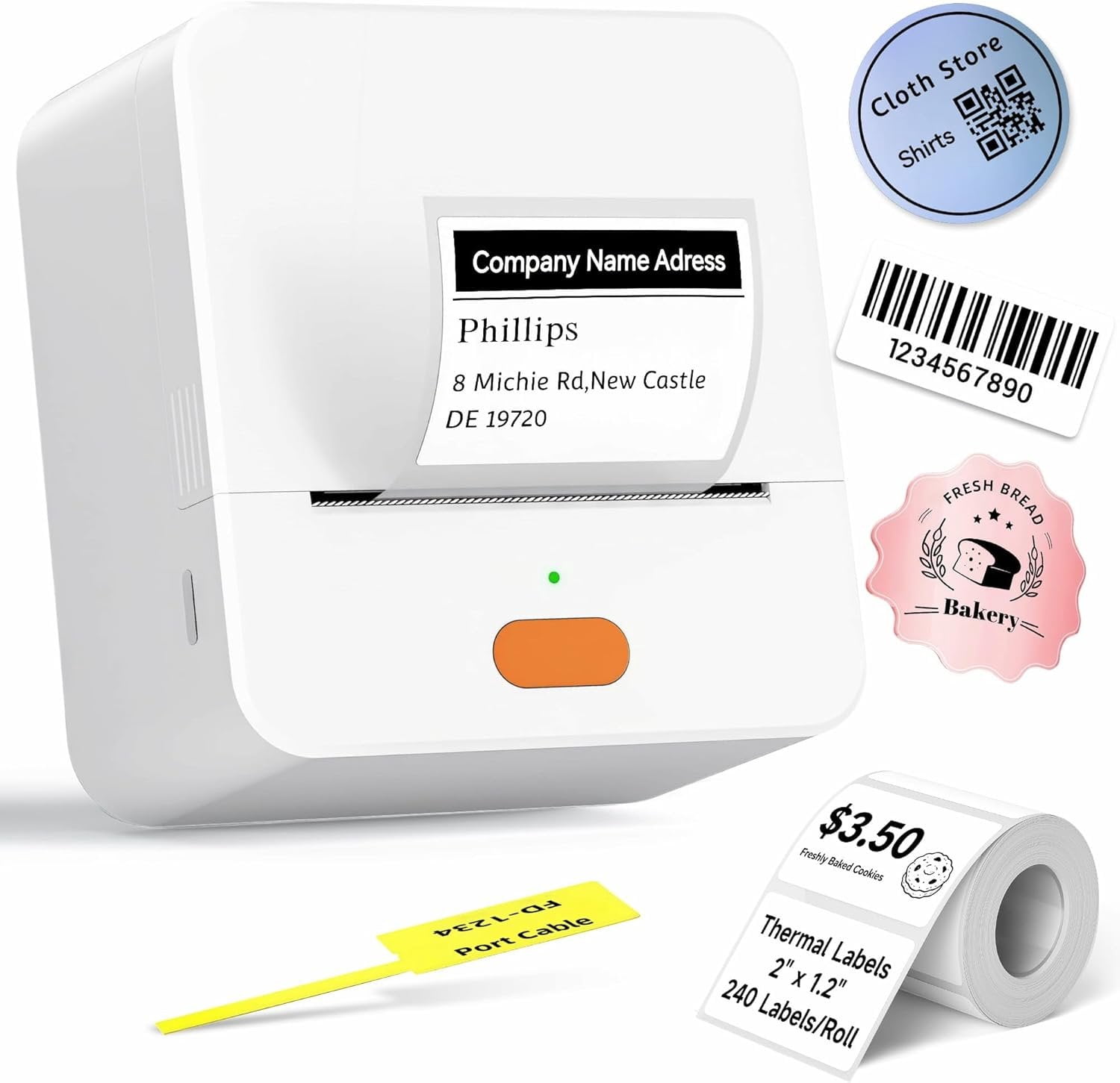 P1 Label Maker with Label, Barcode Label Makers Machine, 2Inch Thermal ...