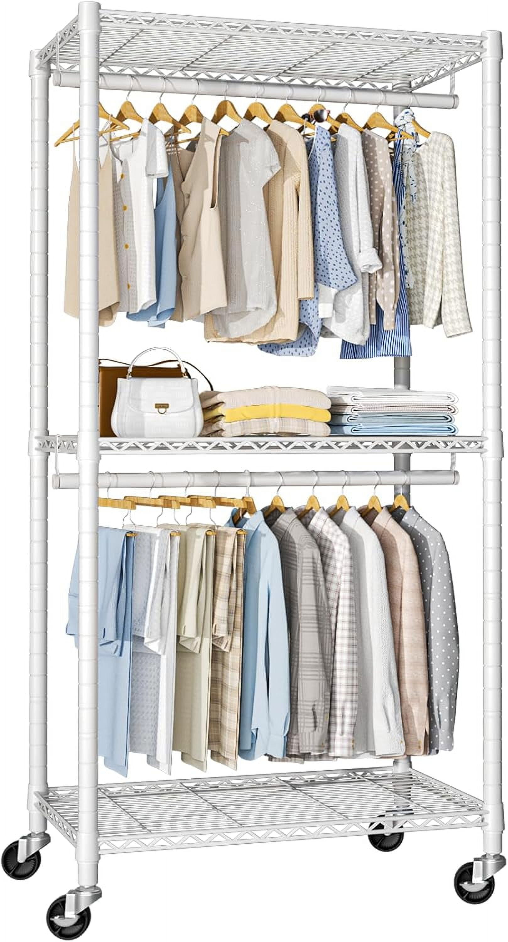 P1 Medium Heavy-Duty Portable Closet, 30" W x 14" D x 76" H, Metal ...